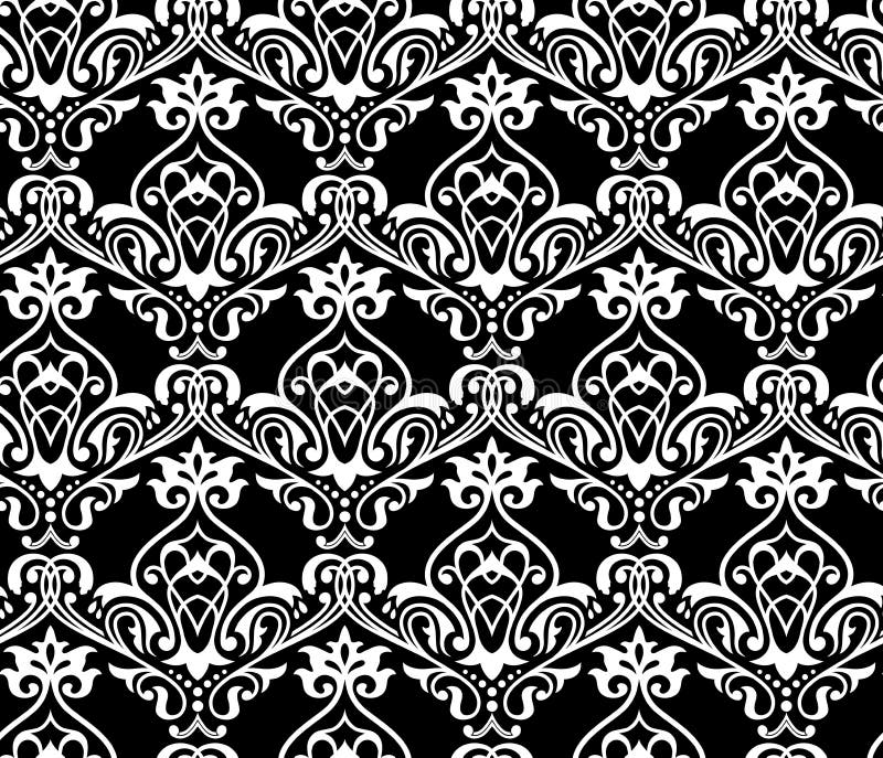 Traditional Damask Seamless Pattern. Stock Illustration - Illustration ...