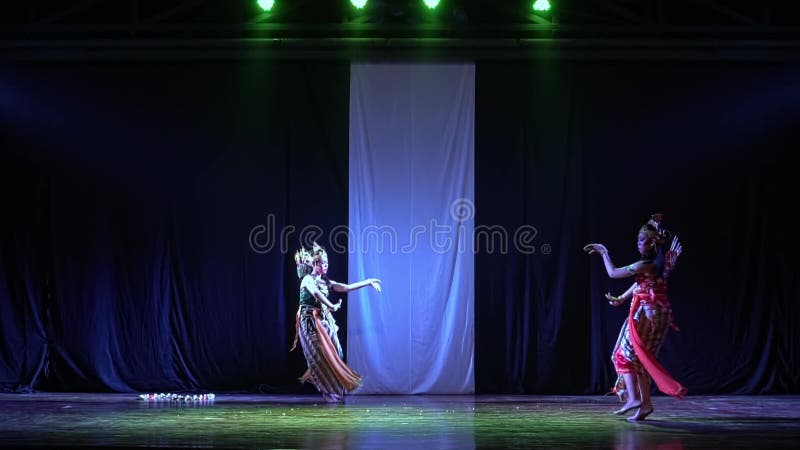 Traditional Dance Performance on Dimly Lit Stage Stock Video - Video of ...