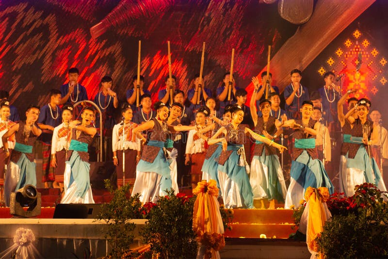 Traditional Dance Performance on Stage Take Part in the Celebration of ...