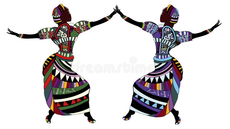 Traditional dance stock vector. Illustration of costumes - 70074559