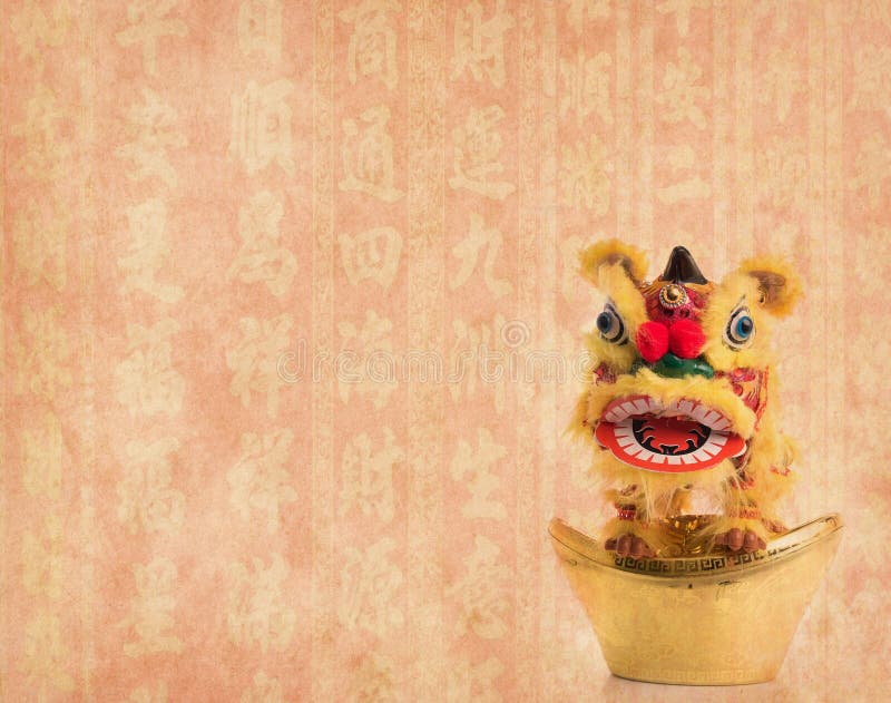 Traditional dancing lion stock image. Image of dance - 49854543