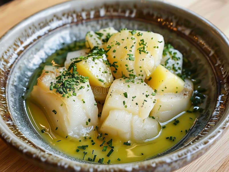 Traditional Danish Dish Kogt Torsk Based on Boiled Cod Stock ...