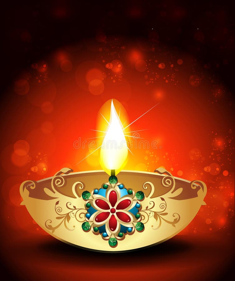 Traditional Deepak Background Stock Vector - Illustration of decorative ...