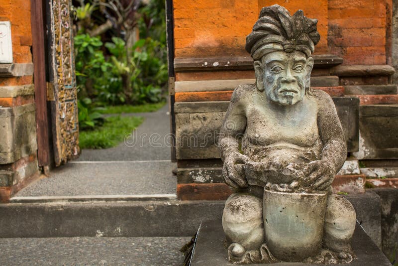 Traditional Demon Statue Carved in Stone on Bali Stock Image - Image of ...