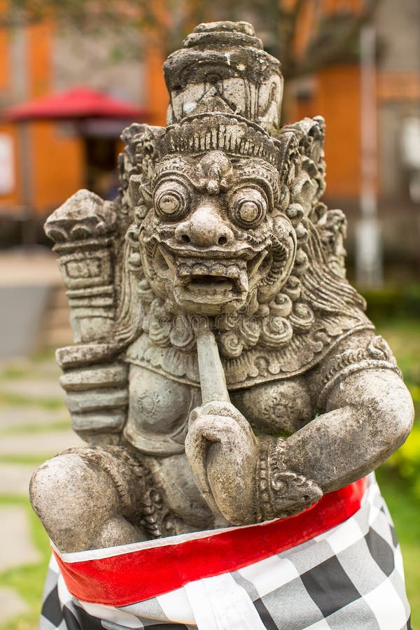 Traditional Demon Guards Statue Carved Stock Photo - Image of oriental ...