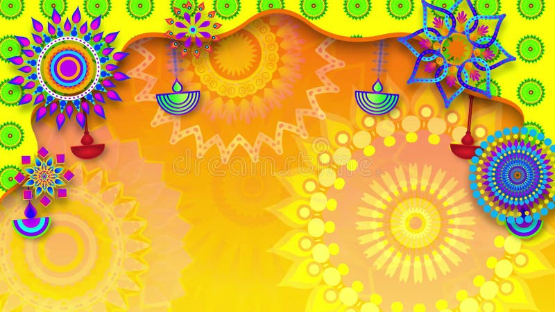 Traditional Design Animation Clip with Different Circle Patterns and ...