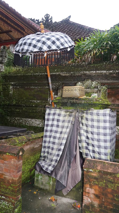 Traditional Design of Balinese Dwelling House and Home Temple Stock ...