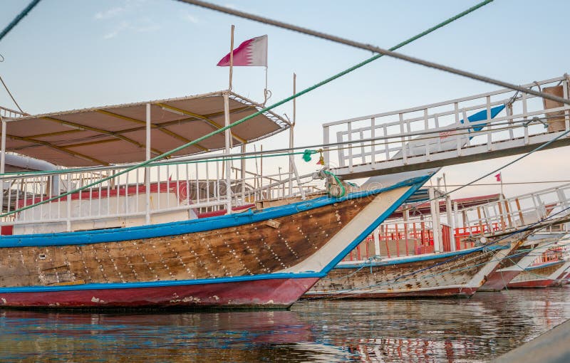 Traditional Dhows boats stock photo. Image of gulf, dhows - 171018720