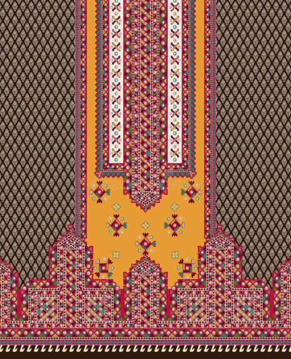 Traditional Digital Printed Design Pattern Stock Illustration ...