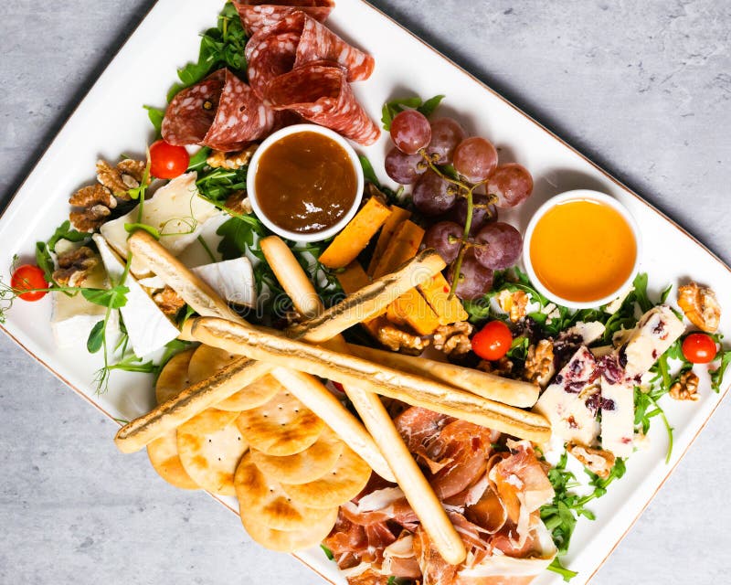 Traditional Dinner Mixed with Eastern European Foods and Dishes Stock ...