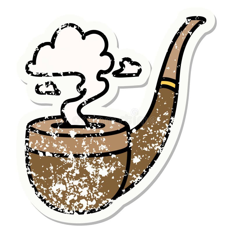 Tobacco Pipe Sticker Stock Illustrations – 215 Tobacco Pipe Sticker ...