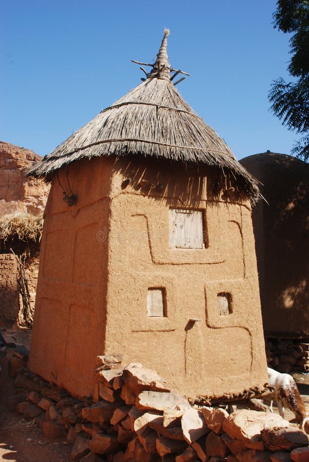 A Traditional Building in the Dogon Village of Songo, Mali, Africa ...