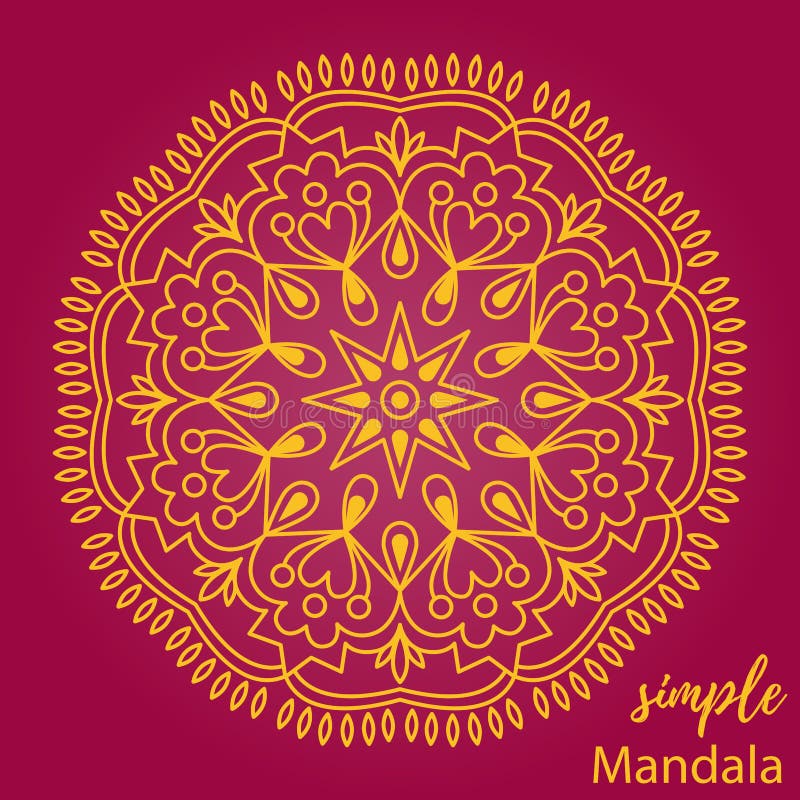 Traditional Doodle Vector Mandala Stock Vector - Illustration of ...