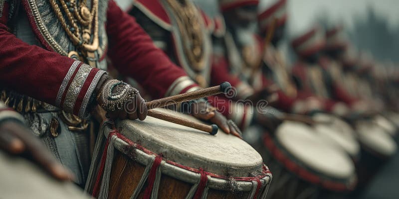Traditional Drummers (Chenda Melam) Playing in Sync during Onam Parade ...