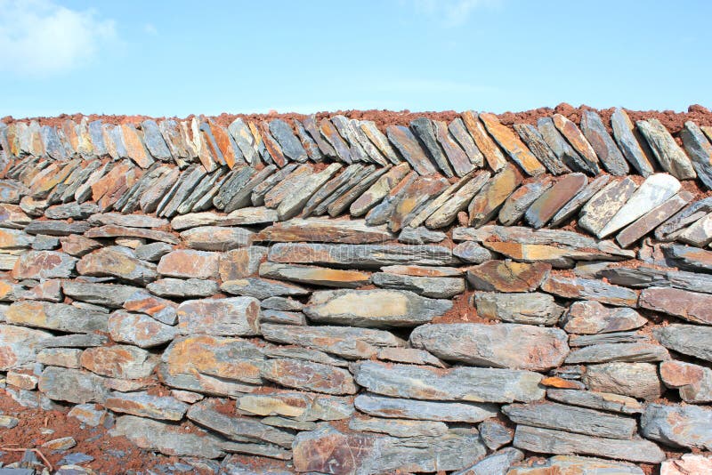 Dry Stone Wall, Devon stock image. Image of stones, rock - 140887273