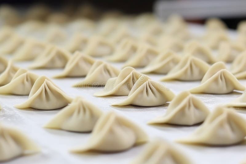 Traditional Dumpling Production in Action Stock Illustration ...