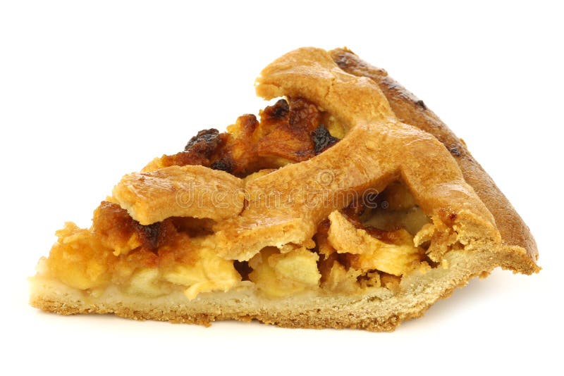 Traditional Dutch Apple Pie Slice Stock Image - Image of food, dutch ...