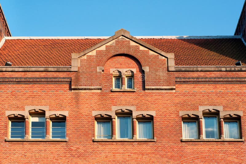 Traditional dutch windows stock image. Image of bricks - 34494751
