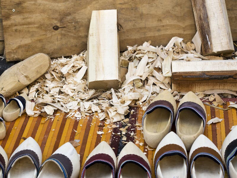 Traditional Dutch Clog Production Stock Image - Image of wooden, clogs ...
