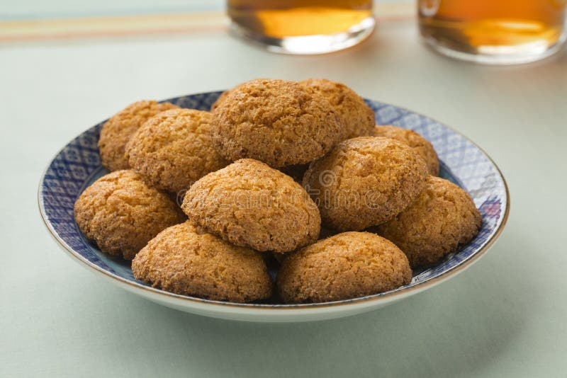 Traditional Dutch Cookies Called Bitterkoekjes Stock Photo - Image of ...