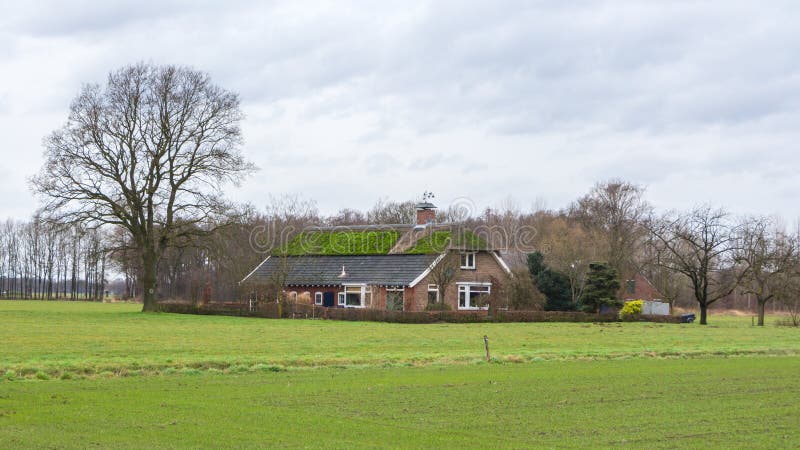 Traditional Dutch Farmhouse Stock Image - Image of architecture, cloud ...
