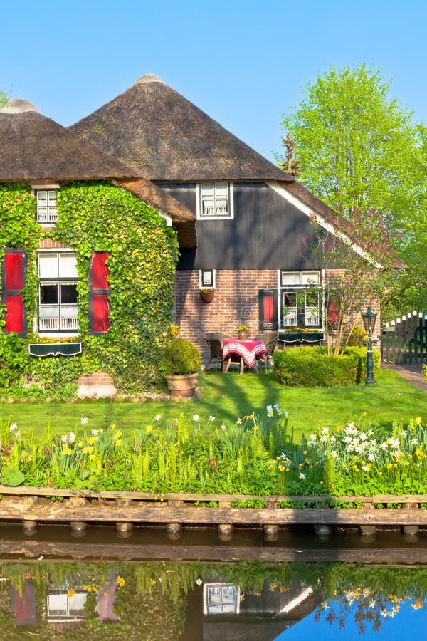 Traditional Dutch house stock image. Image of reflection - 27644211