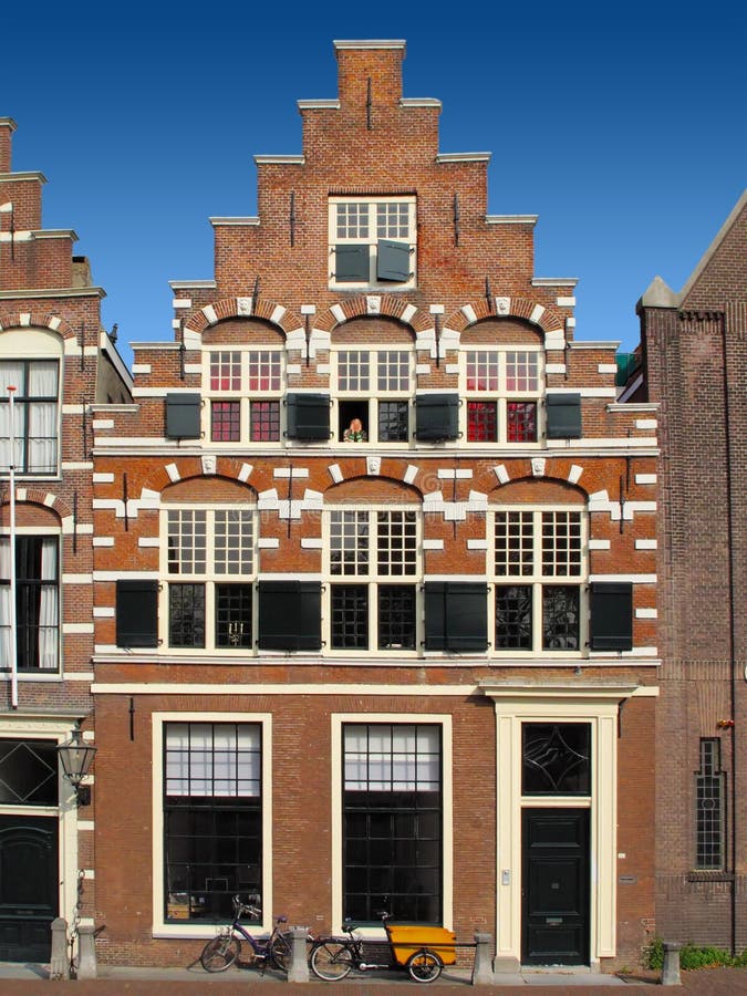 Traditional dutch windows stock image. Image of bricks - 34494751