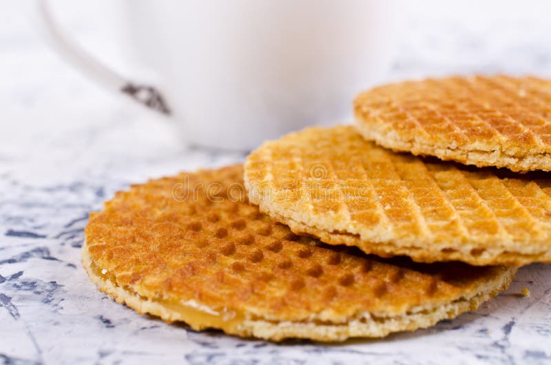 Dutch waffle stock image. Image of delicious, sweet, white - 44159427
