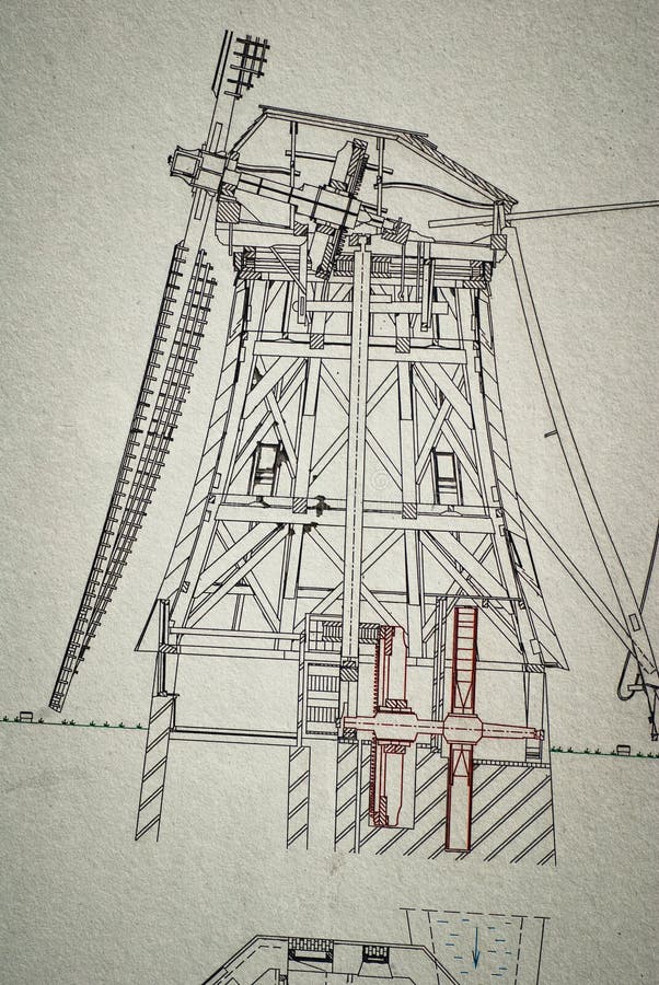 Traditional Dutch Windmill Construchtion Stock Photo - Image of europe ...