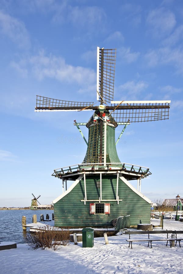 Traditional Dutch Windmill in the Netherlands Stock Photo - Image of ...