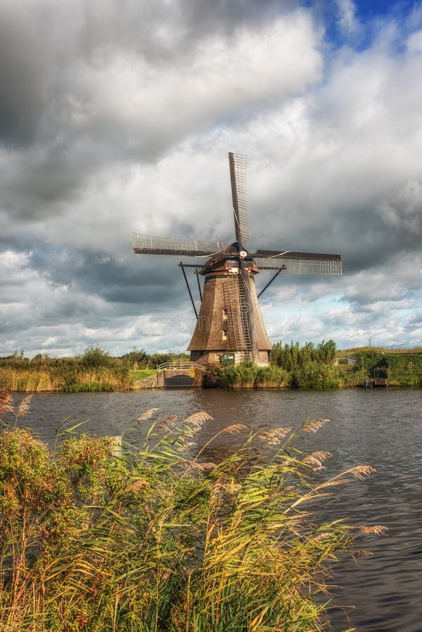 Traditional Dutch Windmills Stock Image - Image of kinderdijk ...
