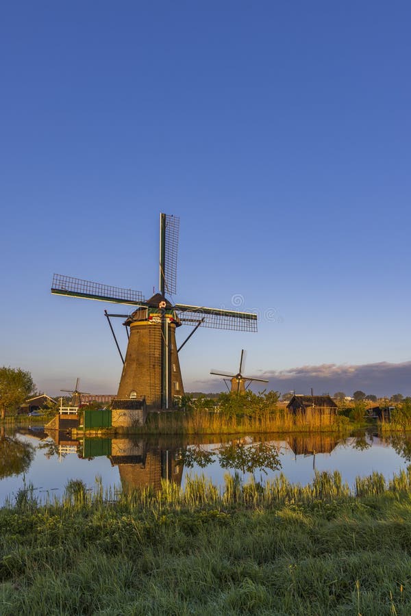 Traditional Dutch Windmills in Kinderdijk - Unesco Site, the ...