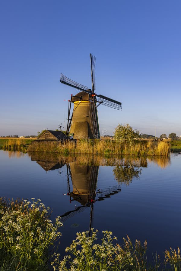 Traditional Dutch Windmills in Kinderdijk - Unesco Site, the ...