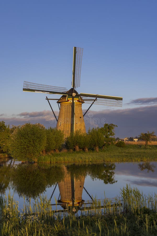 Traditional Dutch Windmills in Kinderdijk - Unesco Site, the ...