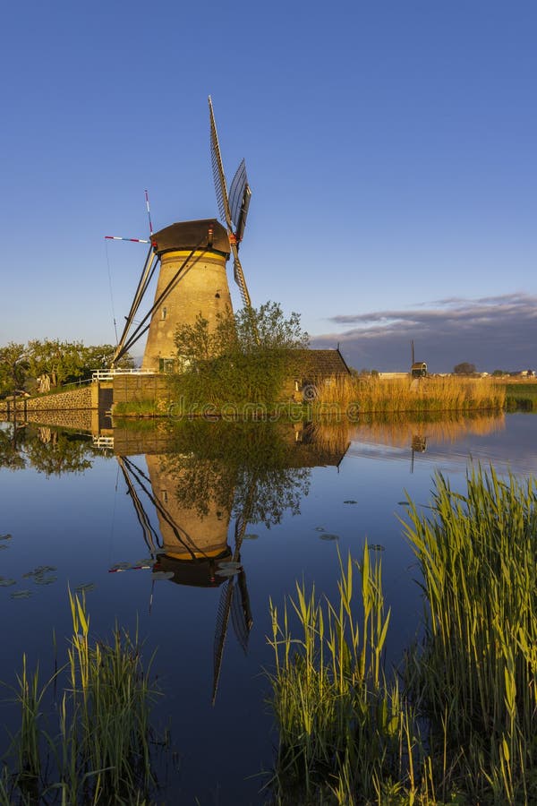 Traditional Dutch Windmills in Kinderdijk - Unesco Site, the ...
