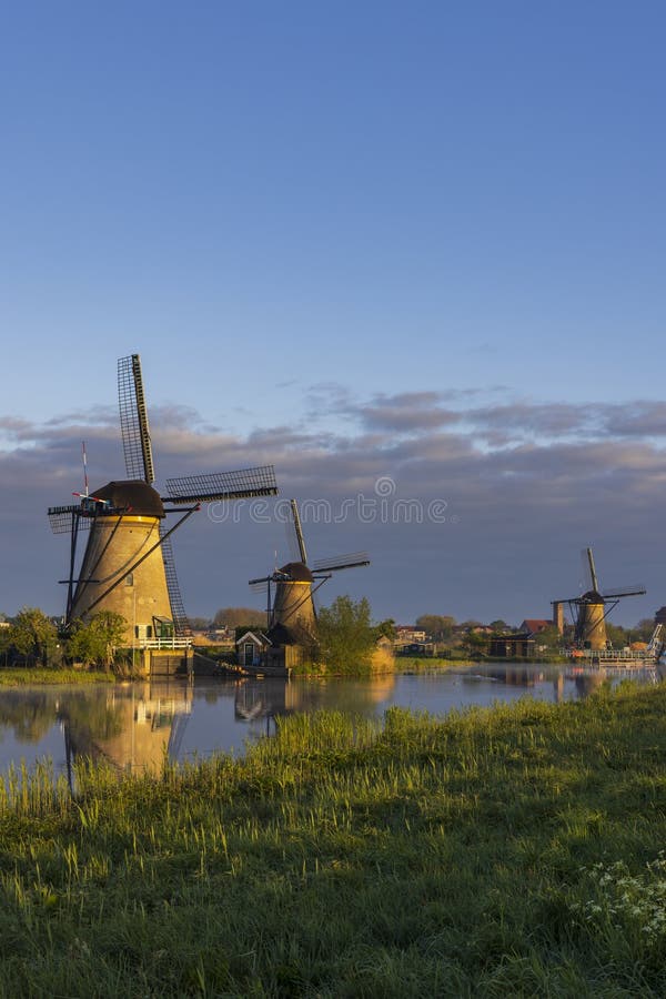 Traditional Dutch Windmills in Kinderdijk - Unesco Site, the ...