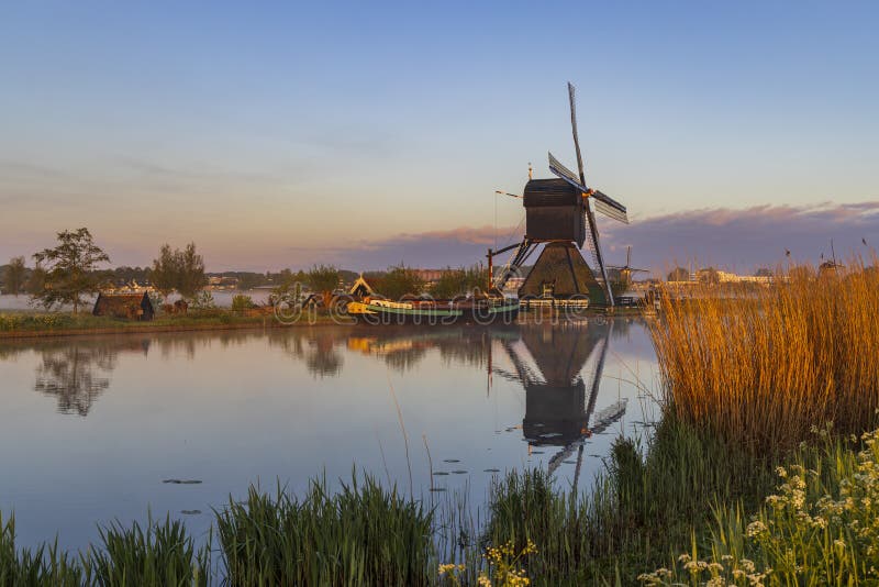 Traditional Dutch Windmills in Kinderdijk - Unesco Site, the ...