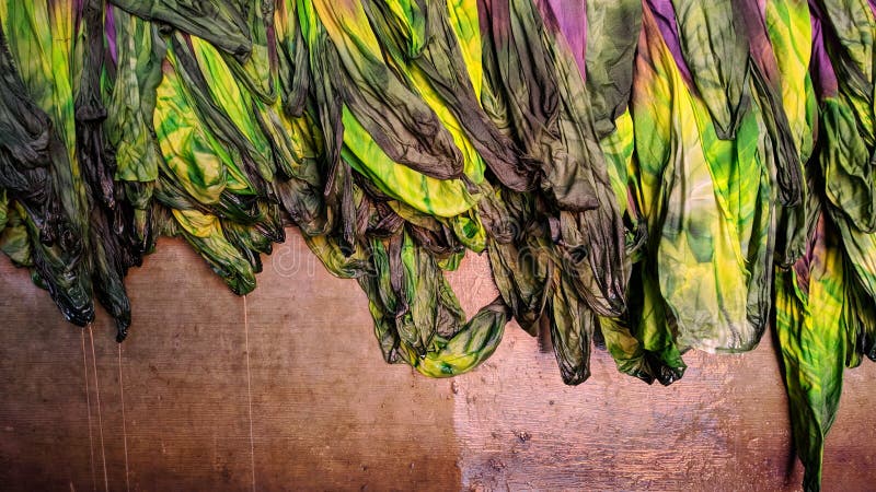 Traditional Dye Process of Colorful Batik Fabric Stock Photo - Image of ...