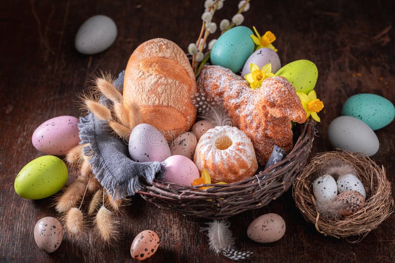 Traditional Easter Basket is the Most Enduring Traditions Stock Image ...