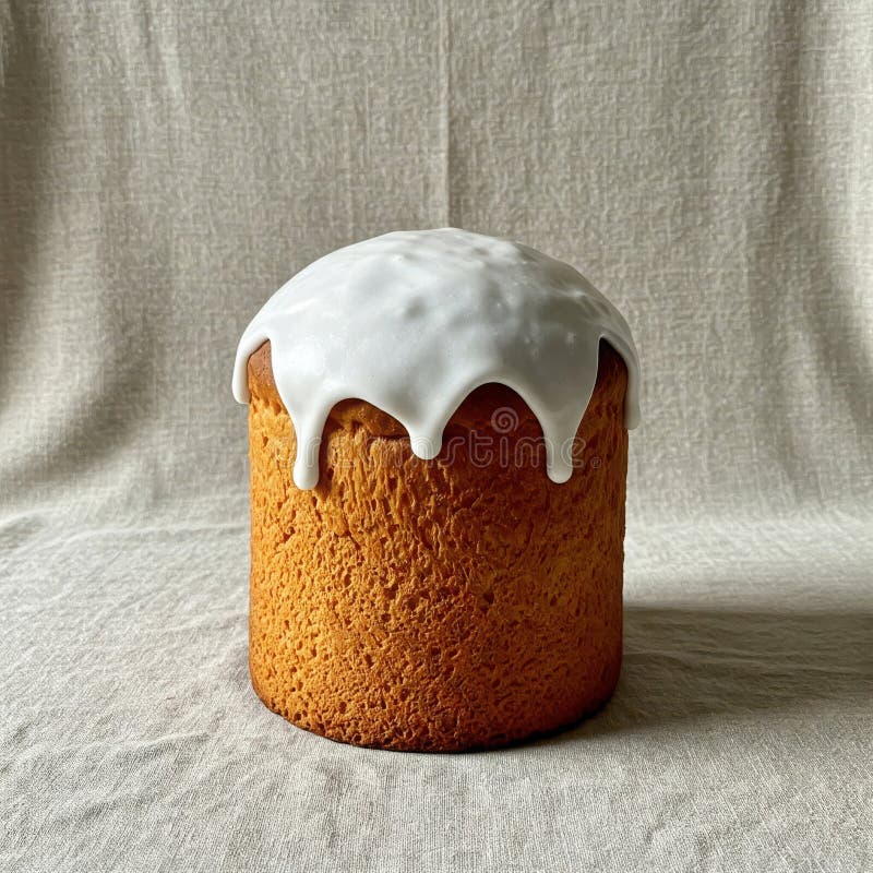 Traditional Easter Bread with Delicate Frosting Stock Illustration ...