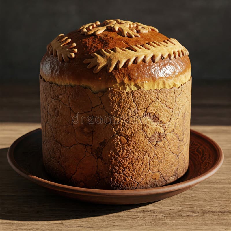 Traditional Easter Bread with Slight Sugar Dust Stock Illustration ...