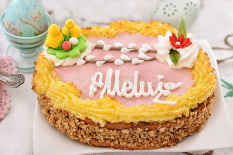 Traditional Easter Cake Called Mazurek on the Table Stock Image - Image ...