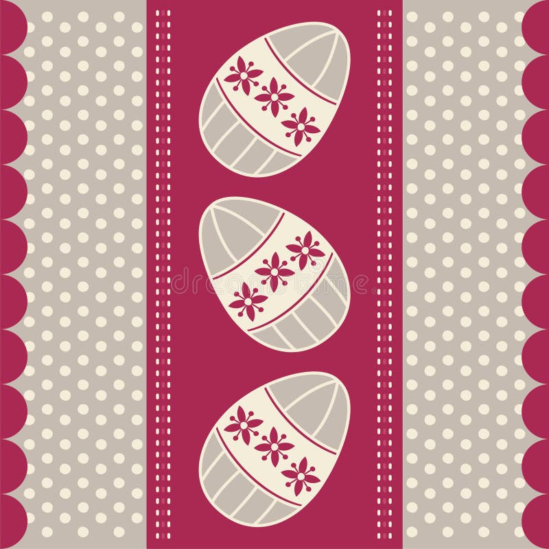 Traditional easter card stock vector. Illustration of eggs - 18980202