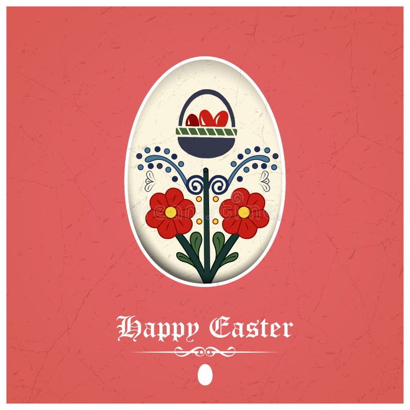Traditional Easter Greeting Card Stock Illustration - Illustration of ...
