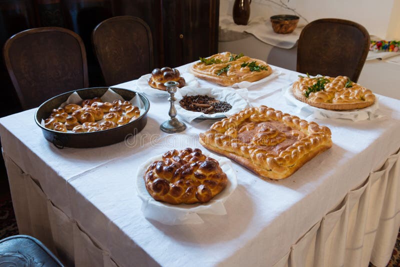 Traditional Easter Pastry Products Stock Image - Image of country, cake ...