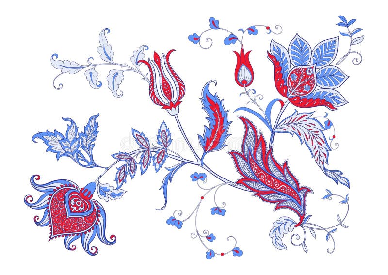 Traditional Eastern Classical Luxury Old Fashioned Floral Ornament ...