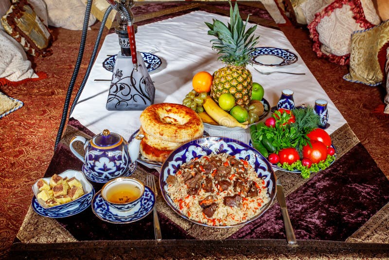Traditional eastern dishes stock photo. Image of halal - 62881156