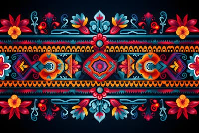 Traditional Ecuador Pattern Stock Illustration - Illustration of bright ...