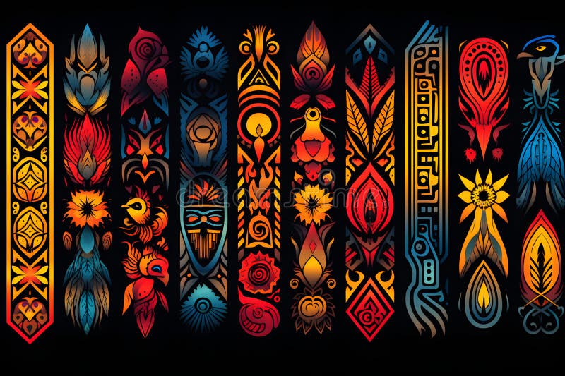 Traditional Ecuador Pattern Stock Illustration - Illustration of ...