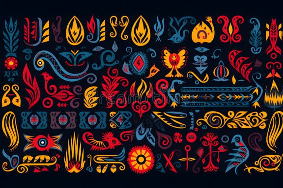 Traditional Ecuador Pattern Stock Illustration - Illustration of ...